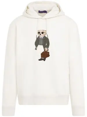 Ralph Lauren Purple Label Teddy Bear Print Hoodie - Neutrals