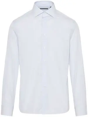 Corneliani Striped Button-up Shirt - Blue