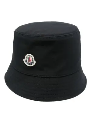 Moncler Logo-patch Bucket Hat - Black