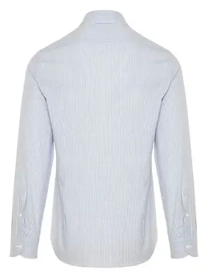 Corneliani Striped Poplin Shirt - Blue