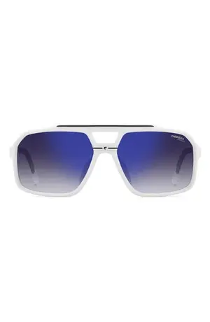 Carrera Eyewear 61mm Gradient Square Sunglasses - Matte White/ Grey Sp Sh