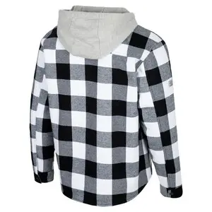 COLOSSEUM White Clemson Tigers Buffalo Plaid Full-zip Jacket