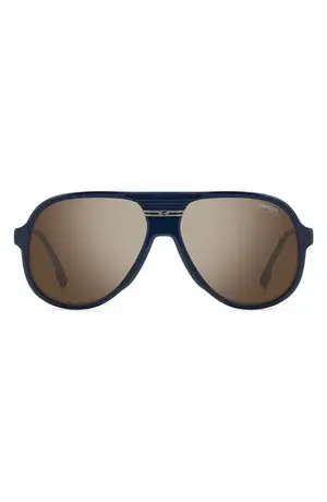 Carrera Eyewear 59mm Pilot Sunglasses - Blue/ Silver Sp