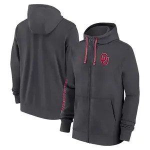 JORDAN BRAND Oklahoma Sooners 2024 Sideline Full-zip Hoodie - Anthracite