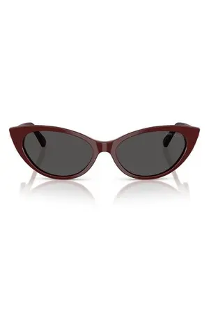 JIMMY CHOO 55mm Cat Eye Sunglasses - Red