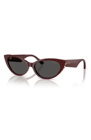 JIMMY CHOO 55mm Cat Eye Sunglasses - Red