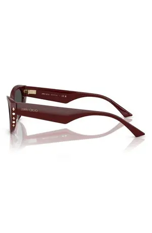 JIMMY CHOO 55mm Cat Eye Sunglasses - Red