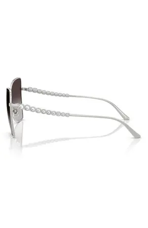 JIMMY CHOO 55mm Butterfly Sunglasses - Silver