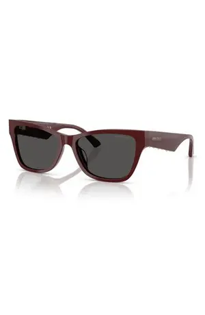 JIMMY CHOO 55mm Pillow Sunglasses - Red
