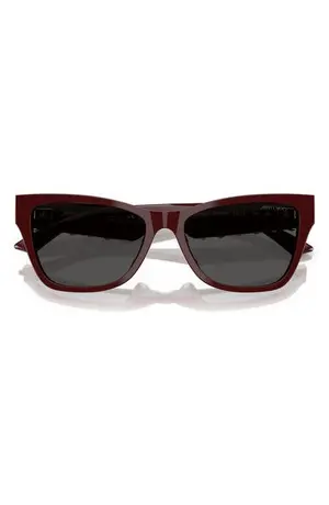 JIMMY CHOO 55mm Pillow Sunglasses - Red
