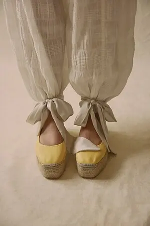 Free People Starboard Wrap Espadrilles - Lemon