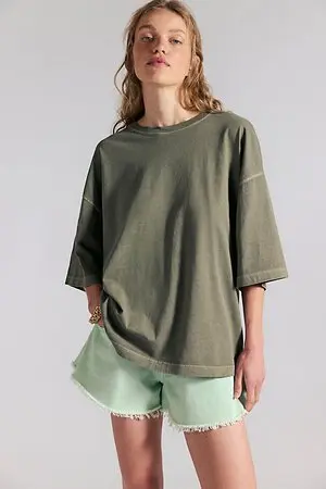 Free People We The Free Perfect Oversized Tee Summer Pine