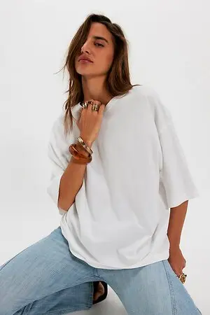 Free People We The Free Perfect Oversized Tee - White