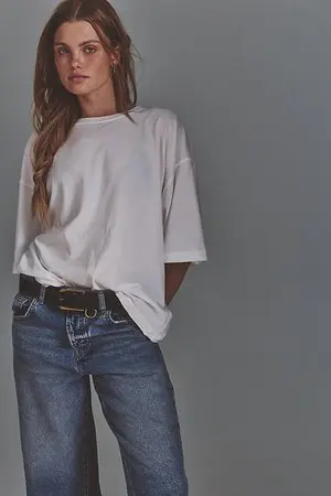 Free People We The Free Perfect Oversized Tee - White