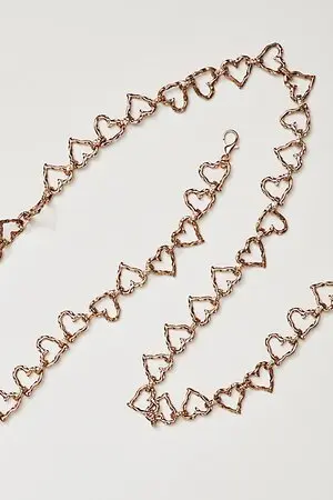 Free People Heart Throb Chain Belt - Gold Rush