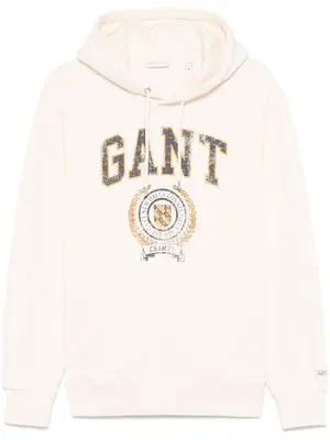 Gant Logo-print Hoodie - White