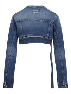 JEAN PAUL GAULTIER Cropped Denim Jacket - Blue