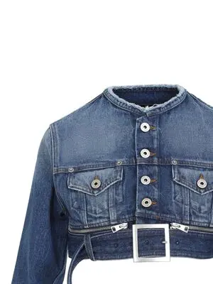 JEAN PAUL GAULTIER Cropped Denim Jacket - Blue