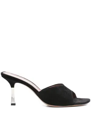 Paris Texas 75mm Lorena Mules - Black