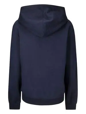 A.p.c. Logo-embroidered Hoodie - Blue