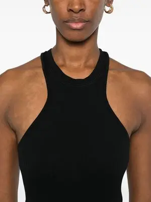 ANDREĀDAMO Fine Ribbed Tank Top - Black