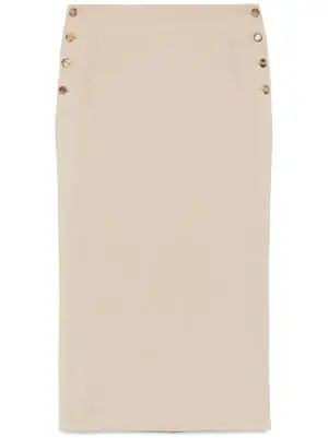 Moschino Virgin-wool Midi Skirt - Neutrals