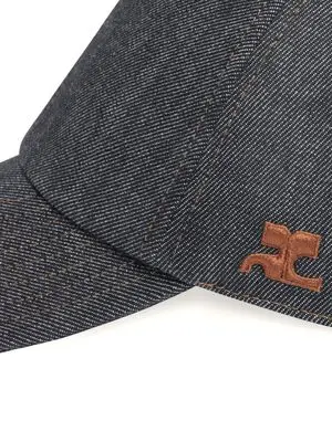 COURREGES Signature Denim Baseball Cap