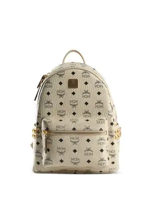 Mcm Stark Small Backpack - Neutrals