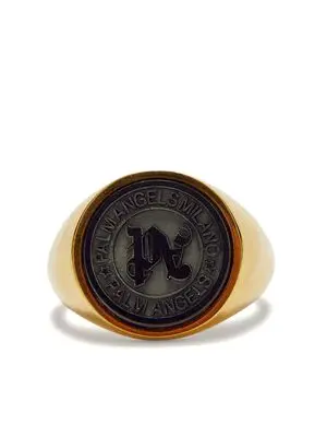 Palm Angels Stone Emblem Ring - Gold