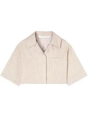 Palm Angels Logo Cropped Shirt