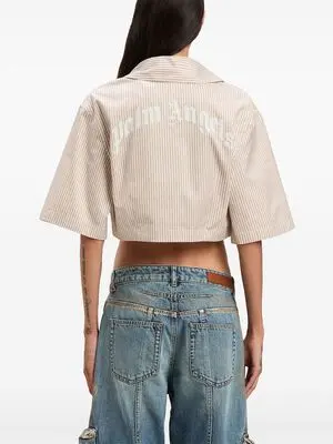Palm Angels Logo Cropped Shirt