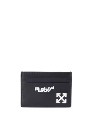 Off-White Jitney Quote Card Holder - Black