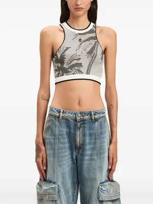 Palm Angels Jacquard Cropped Top