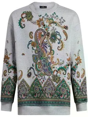 Etro Paisley-print Sweatshirt - Grey