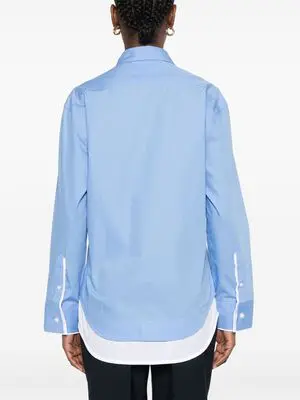 Victoria Beckham Double-layered Oxford Shirt - Blue