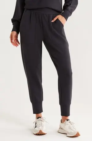 Zella Soft Luxe High Waist Joggers - Black
