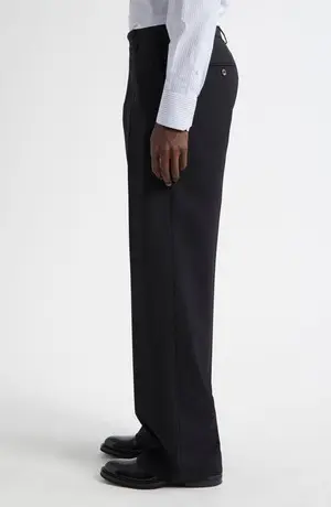 Dolce & Gabbana Wool Stretch Twill Wide Leg Pants