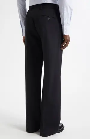 Dolce & Gabbana Wool Stretch Twill Wide Leg Pants