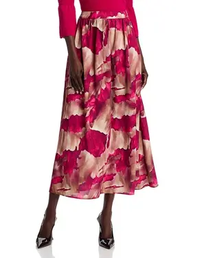 Misook Printed Maxi Skirt