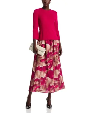 Misook Printed Maxi Skirt
