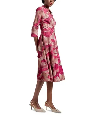 Misook Watercolor Printed Dress