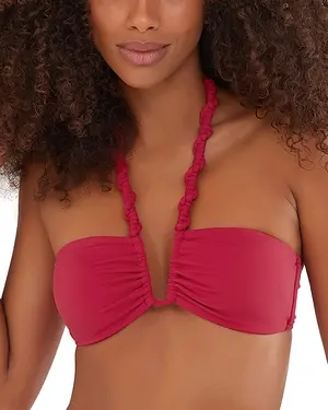 VIX PAULA HERMANNY Carol Holly Halter Bikini Top - Red