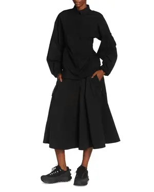 Moncler Belted A-line Skirt - Black