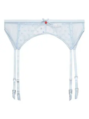 FLEUR DU MAL Love Lock Garter Belt - Blue