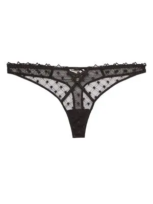 Fleur Du Mal Love Lock Thong - Black