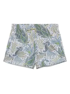 Etro Leaf-print Swim Shorts