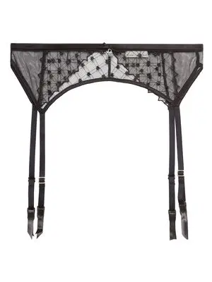 FLEUR DU MAL Love Lock Garter Belt - Black