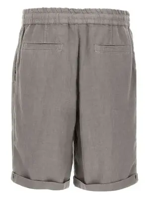 Brunello Cucinelli Linen Bermuda Shorts - Grey