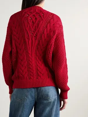 MARANT ETOILE Lenza Open-knit Cotton-blend Sweater