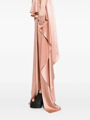 Michelle Mason Strapless Gathered Gown - Pink
